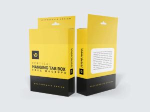 Hanging Tab Box Mockups | Vectogravic Design